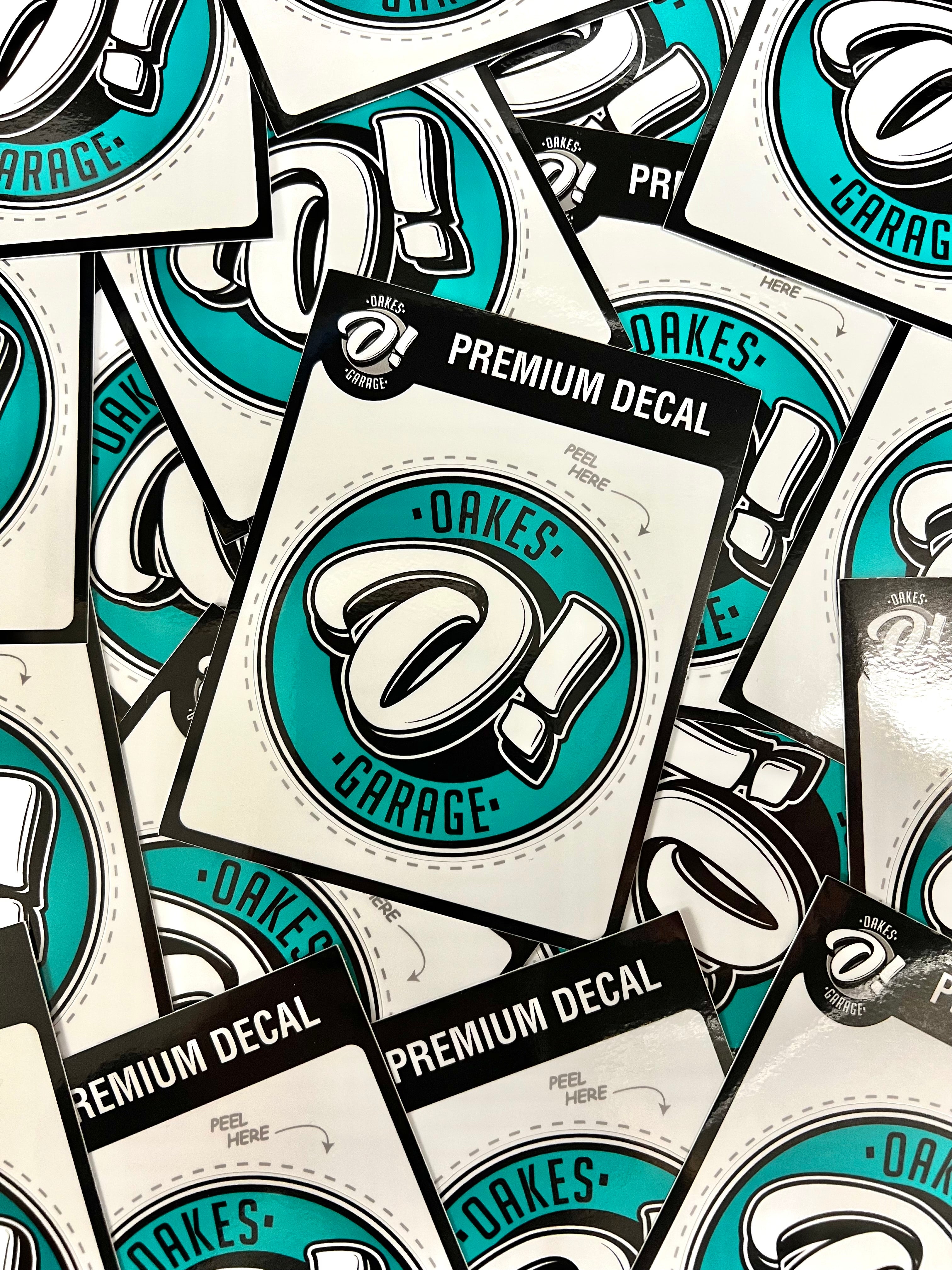 Oakes Garage Decal - Teal – ShopJimmyO