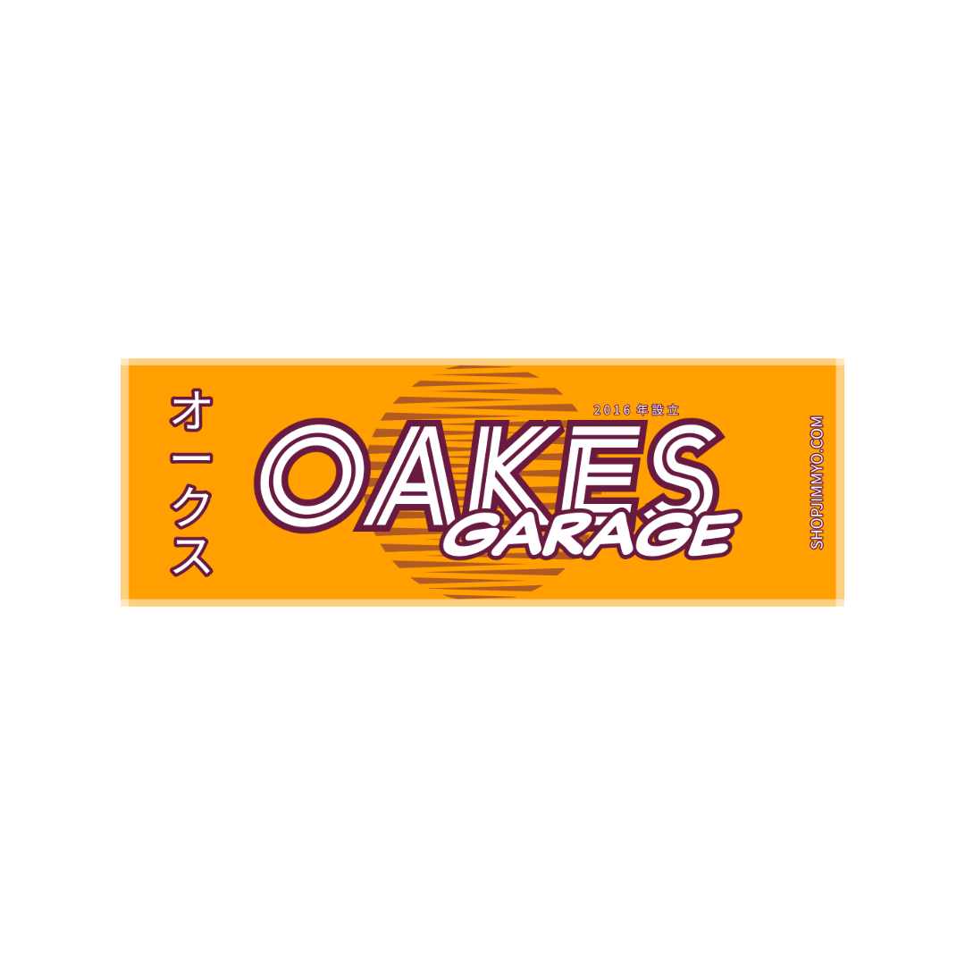 Oakes Garage Orange Banner – ShopJimmyO
